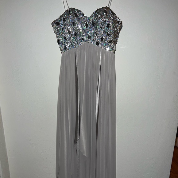 Dresses | Elegant Gray Evening Gown | Poshmark